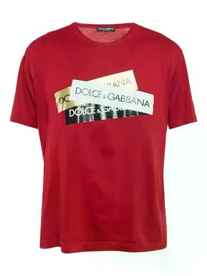 Dolce & Gabbana Logo-print Cotton T-shirt - Red