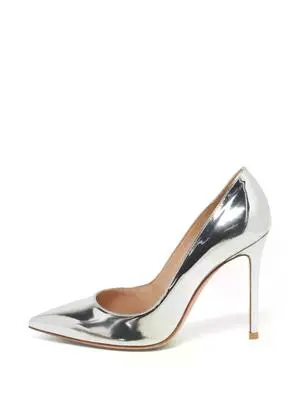 Gianvito Rossi Silver Tone Pumps