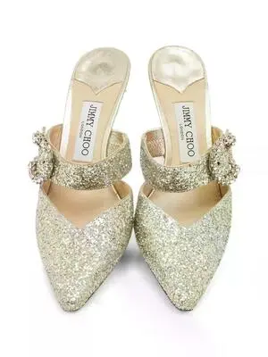 JIMMY CHOO Marta Crystal-embellished Stiletto Mules