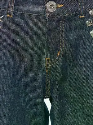 Moschino Studded Wide-leg Jeans