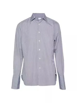 Ermenegildo Zegna Check-print Double-cuff Shirt - Blue