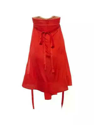 Celine Strapless Draped Midi Dress