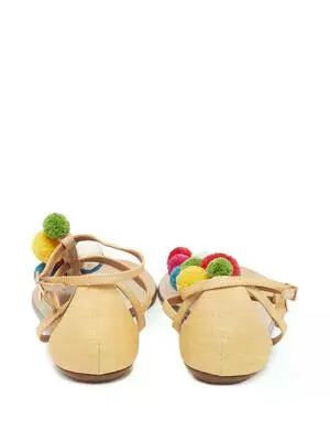 AQUAZZURA Tropicana Pom Pom Sandals