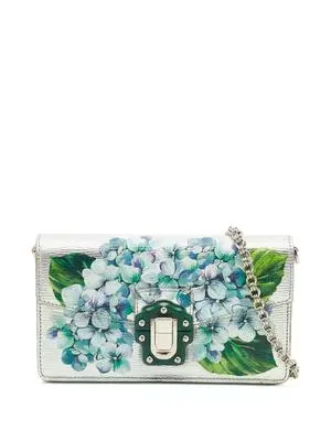 Dolce & Gabbana Lucia Floral Print Wallet On Chain - Silver