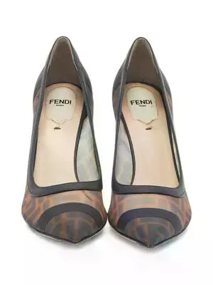Fendi Colibri Ff Logo Print Mesh Pumps
