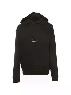 Saint Laurent Logo-print Hoodie - Black