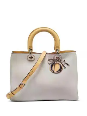 Dior Christian Dior Leather Tote Bag Neutrals