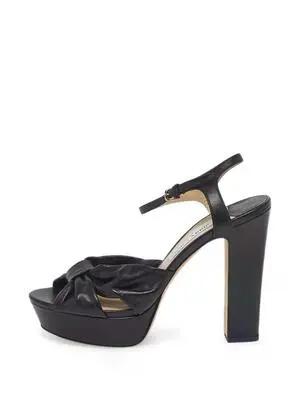 JIMMY CHOO Heloise Knot Sandals - Black