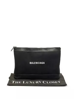 Balenciaga Logo Print Pouch