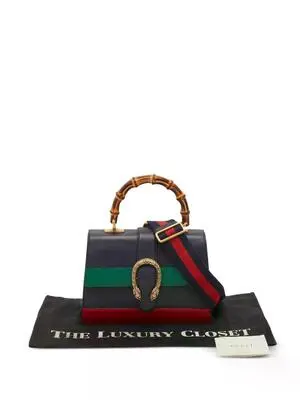 Gucci Dionysus Bamboo Leather Handbag - Blue