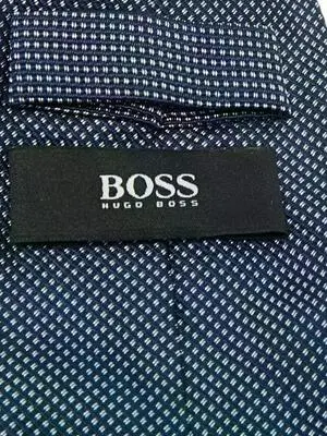 BOSS Patterned Silk Neck Tie - Blue
