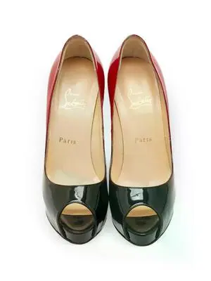 CHRISTIAN LOUBOUTIN Lady Peep Peep-toe Platform Pumps - Red