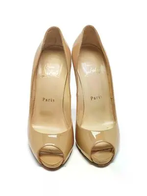 CHRISTIAN LOUBOUTIN Emmanuelle Peep-toe Stiletto Pumps - Neutrals
