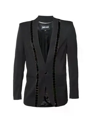 Just Cavalli Embellished Single-breasted Blazer - Black