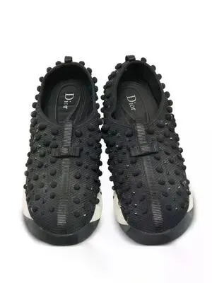 Dior Fusion Crystal-embellished Sneakers - Black