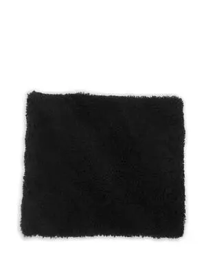Burberry Shearling Snood With Signature Check Lining - Black