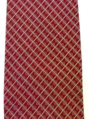 BOSS Geometric Jacquard Neck Tie - Red