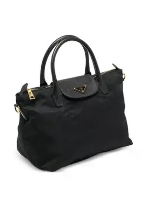 Prada Leather-trimmed Tote Bag
