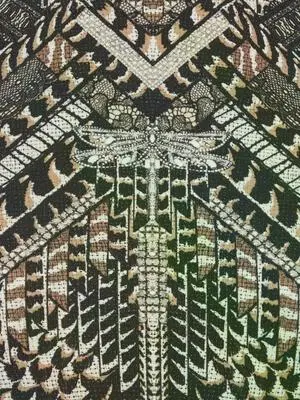 Just Cavalli Graphic Print High Neck Sleeveless Rear Cut-out Jersey Top