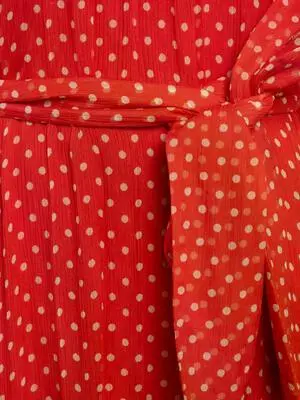 Zimmermann Polka Dot Ruffled Midi Dress