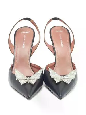Amina Muaddi Phoenix Crystal-embellished Heeled Pumps