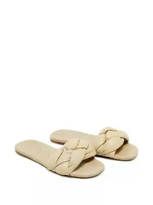 Miu Miu Braided Leather Slides