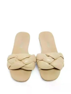 Miu Miu Braided Leather Slides