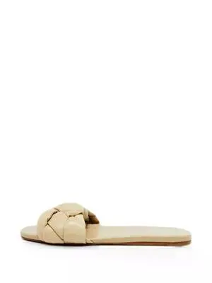 Miu Miu Braided Leather Slides