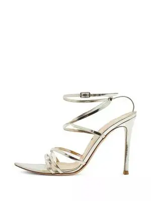 GIANVITO ROSSI Ettie Ankle-strap Sandals - Silver