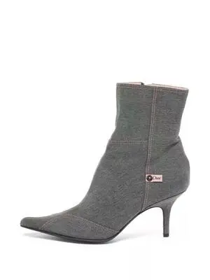 Dior Pointed-toe Heeled Ankle Boots - Grey