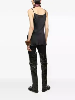 Acne Studios Shiny Satin Tank Top - Black