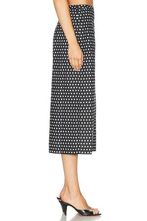 FRAME Polka Dot Midi Skirt