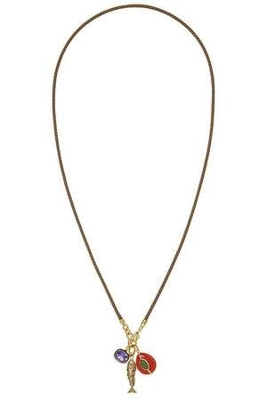 ROXANNE ASSOULIN Roxanne Assoulin Cubic Triple Charm Cord Pendant Necklace