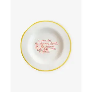 LAETITIA ROUGET Plate Came For Shop Stay For Drama Ceramic Plate 20cm - Yellow And Red