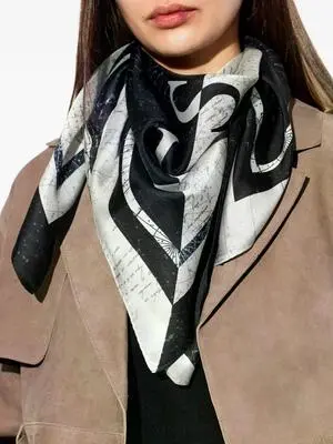 ALLSAINTS Script Logo-print Scarf