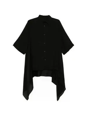 Yohji Yamamoto Asymmetrical Hem Shirt - Black