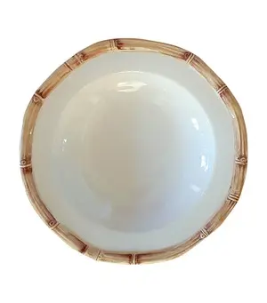 LES-OTTOMANS Ceramic Bamboo Bowl - Brown