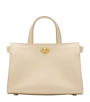 Burberry Mini Calfskin Cotswolds Tote Bag - Ivory