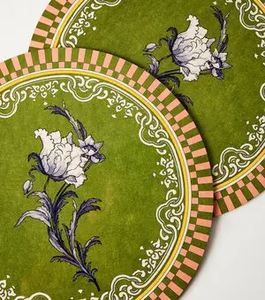 La DoubleJ Disk Set Of 2 Placemats - Green
