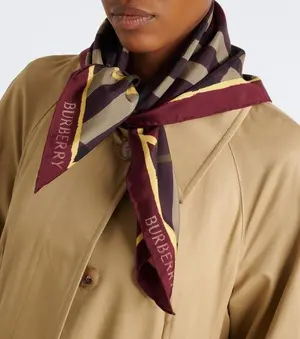 Burberry Check Silk Twill Scarf