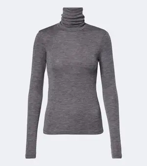 RÓHE Wool Jersey Turtleneck Top