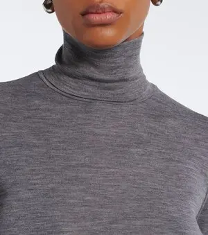 RÓHE Wool Jersey Turtleneck Top