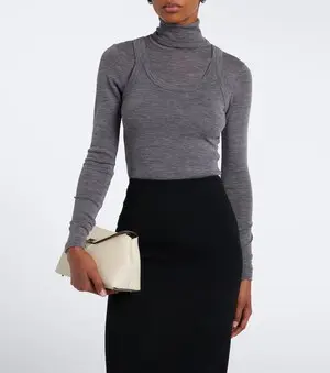 RÓHE Wool Jersey Turtleneck Top