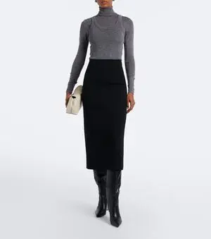 RÓHE Wool Jersey Turtleneck Top