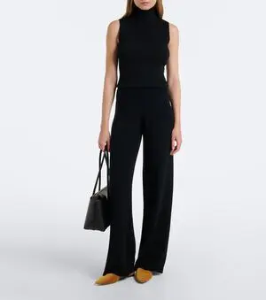 Jardin Des Orangers Ribbed Virgin Wool Turtleneck Top