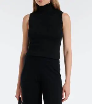 Jardin Des Orangers Ribbed Virgin Wool Turtleneck Top