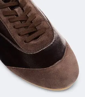 JIL SANDER Etage Velvet Sneakers - Brown