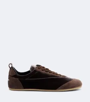 JIL SANDER Etage Velvet Sneakers - Brown