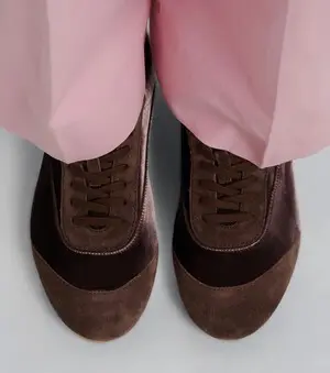 JIL SANDER Etage Velvet Sneakers - Brown