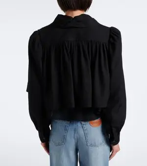Chloé Gathered Cropped Faille Jacket